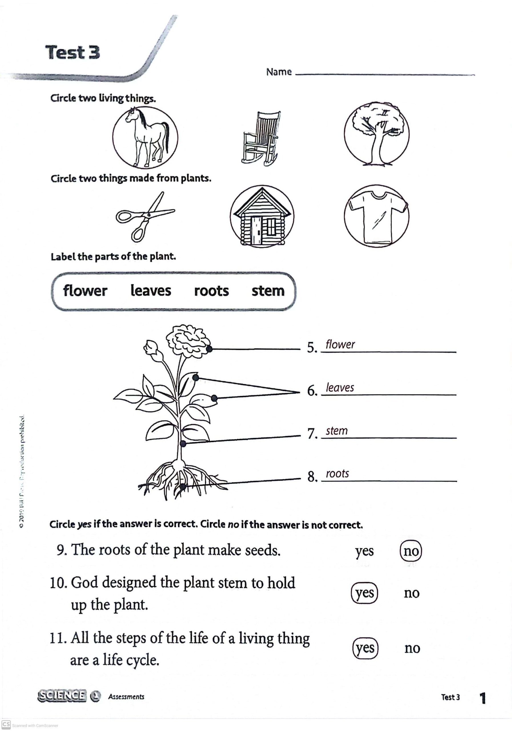 BJU Science 1 Tests Answer Key (4th Ed.) – Learning Plus PH